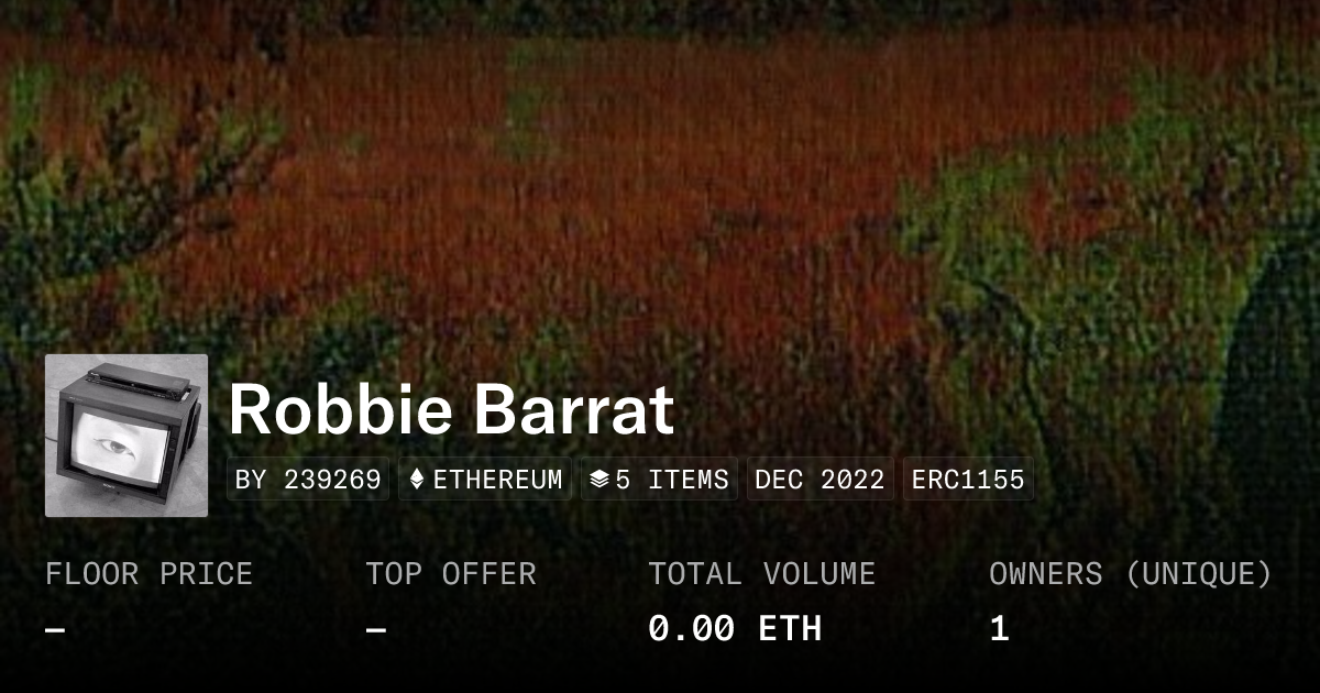 Robbie Barrat - Collection | OpenSea