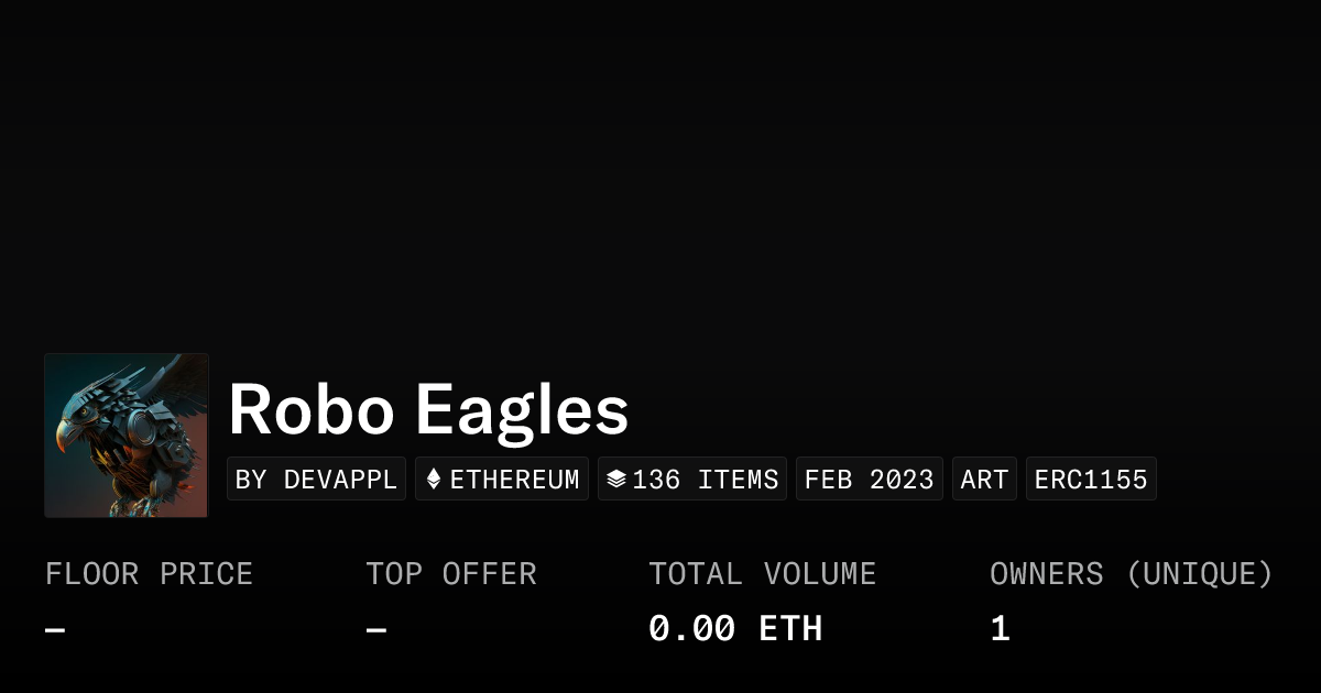 Robo Eagles - Collection | OpenSea