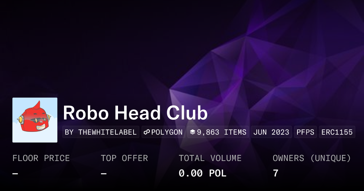 Robo Head Club - Collection | OpenSea