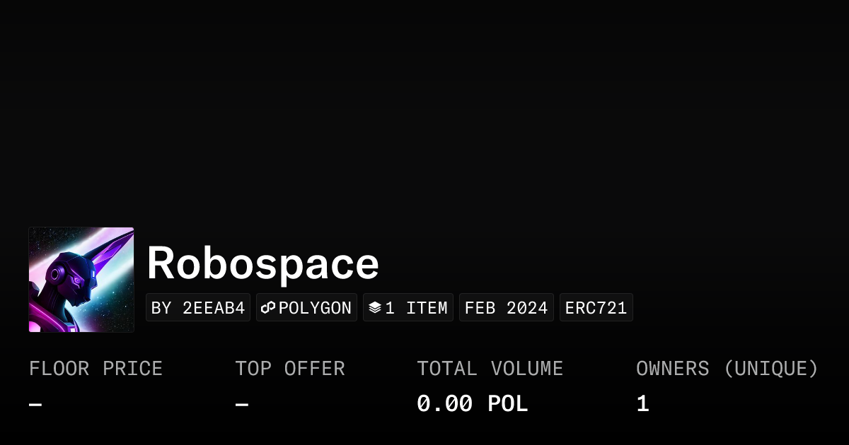 Robospace - Collection | OpenSea