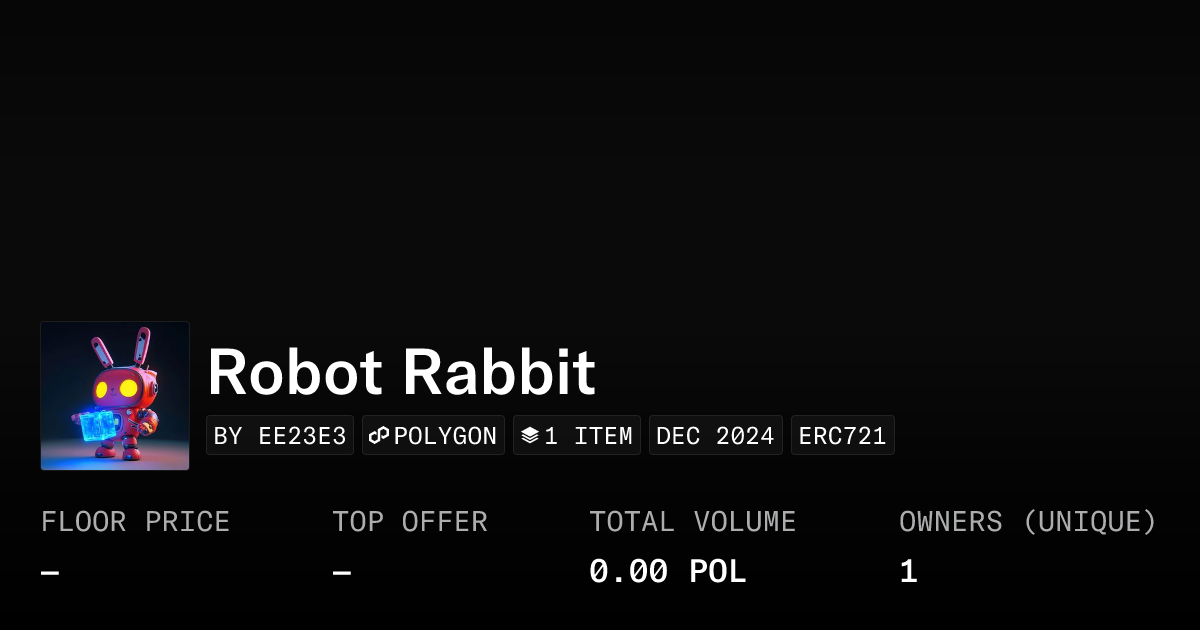 Robot Rabbit - Collection | OpenSea