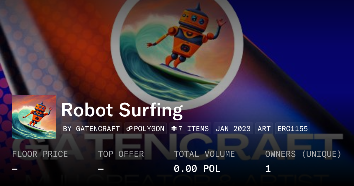 Robot Surfing - Collection | OpenSea