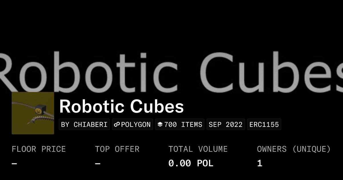 Robotic Cubes - Collection | OpenSea