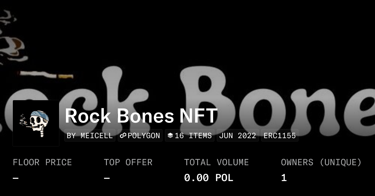 Rock Bones NFT - Collection | OpenSea