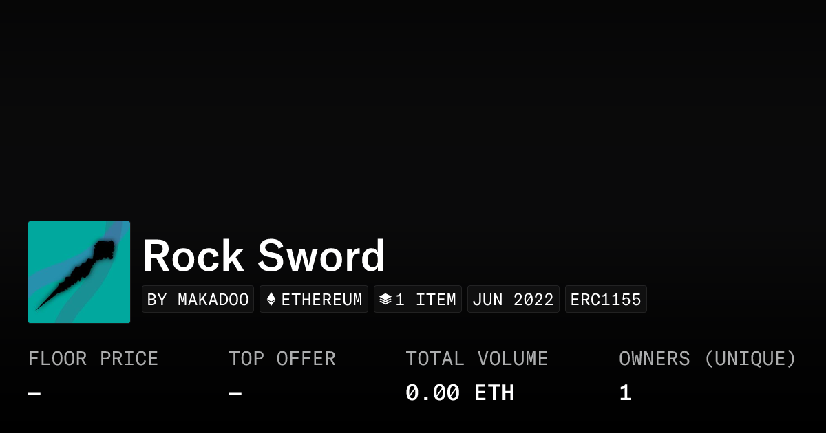 Rock Sword - Collection | OpenSea