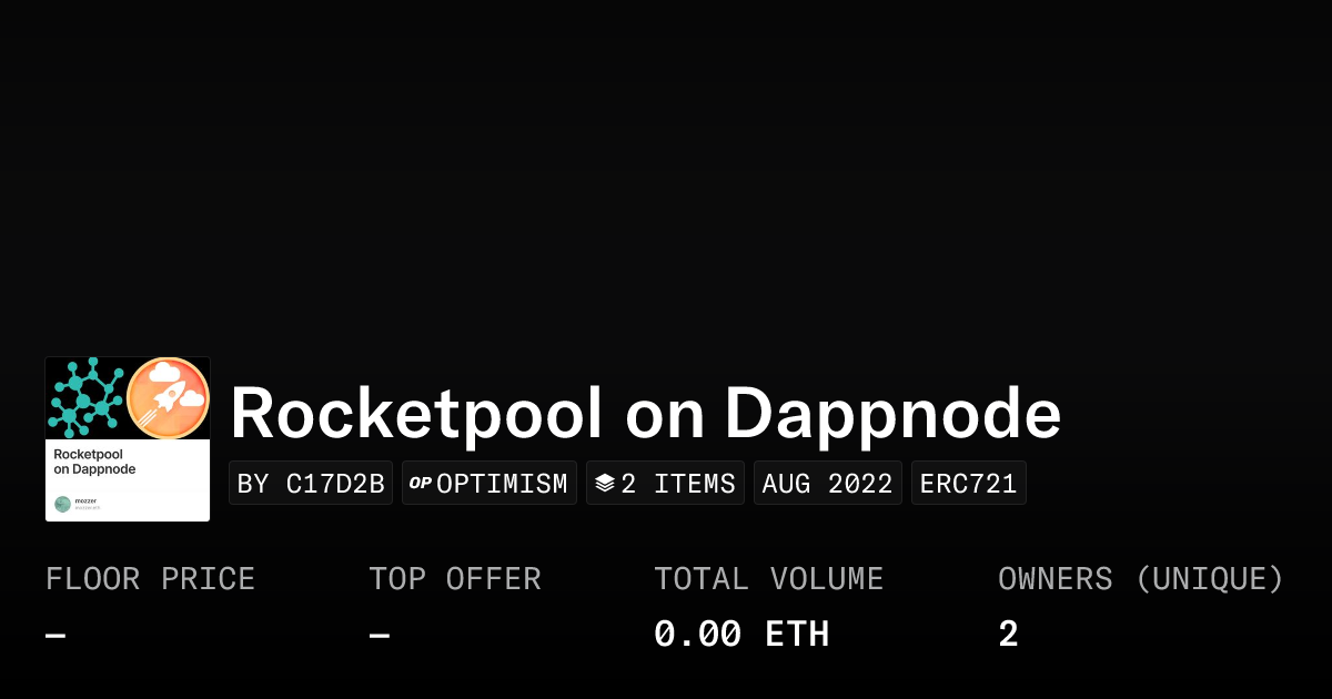 Rocketpool on Dappnode - Collection | OpenSea