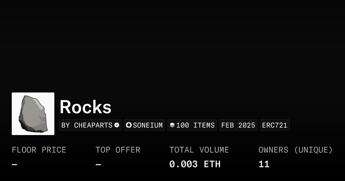 Rocks - Collection | OpenSea