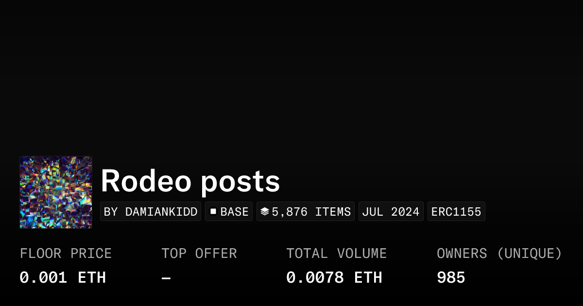 Rodeo posts - Collection | OpenSea