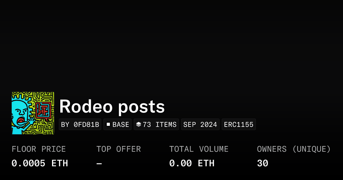 Rodeo posts - Collection | OpenSea