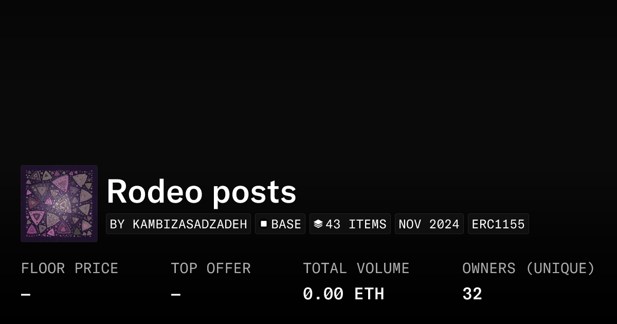 Rodeo posts - Collection | OpenSea