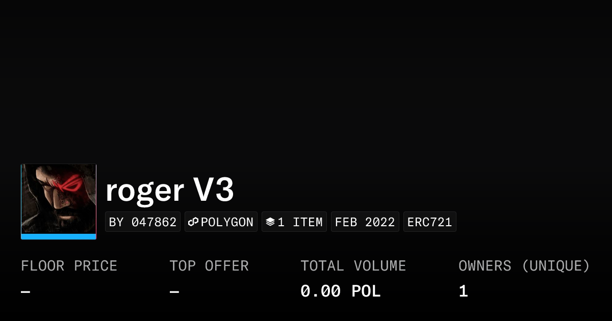 roger V3 - Collection | OpenSea