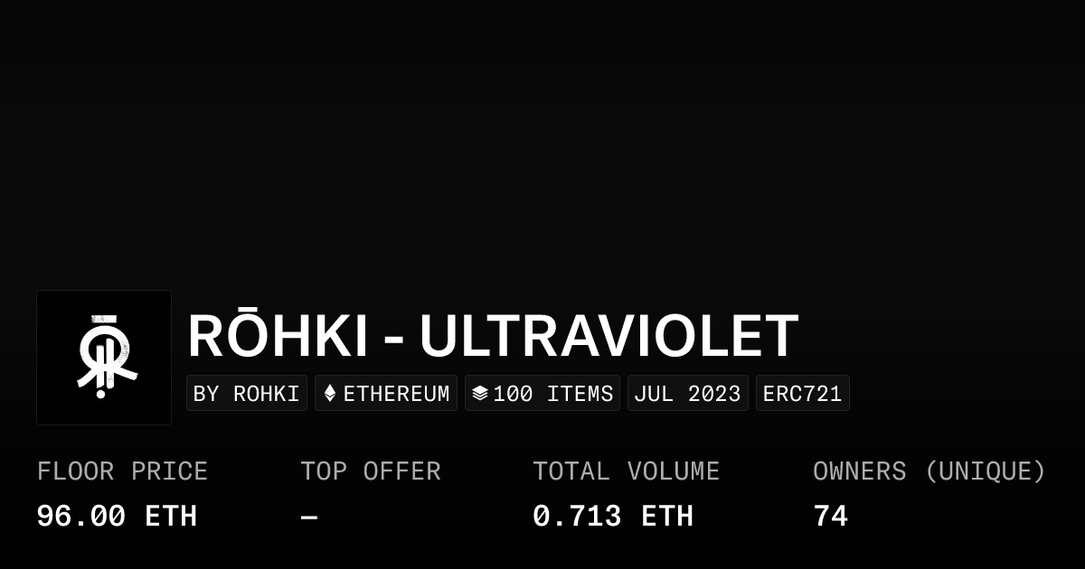RŌHKI - ULTRAVIOLET - Collection | OpenSea