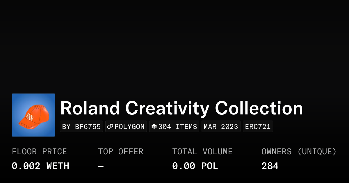Roland Creativity Collection - Collection | OpenSea