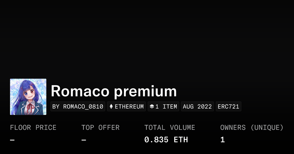 Romaco premium - Collection | OpenSea