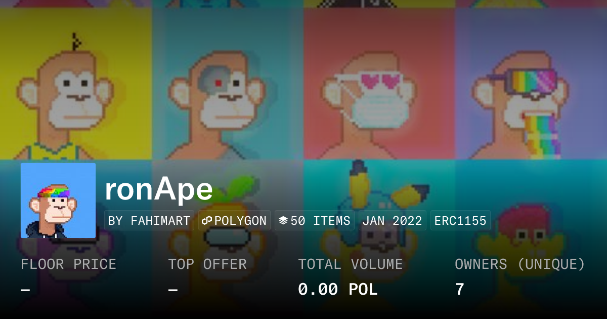 ronApe - Collection | OpenSea