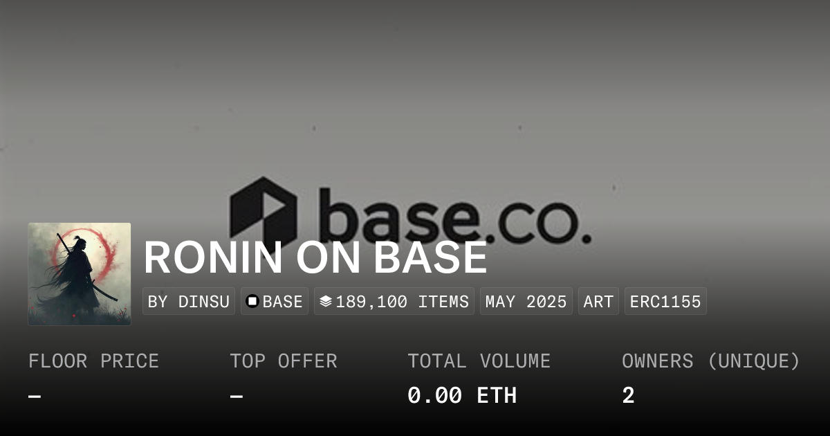 RONIN ON BASE - Collection | OpenSea