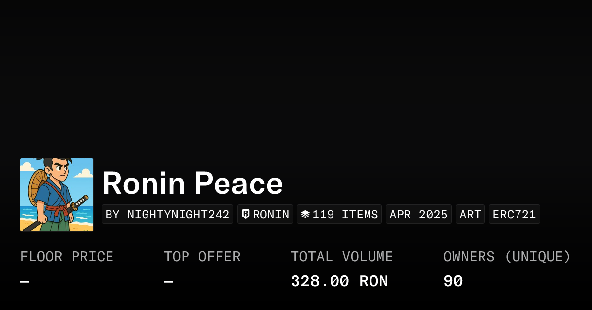 Ronin Peace - Collection | OpenSea