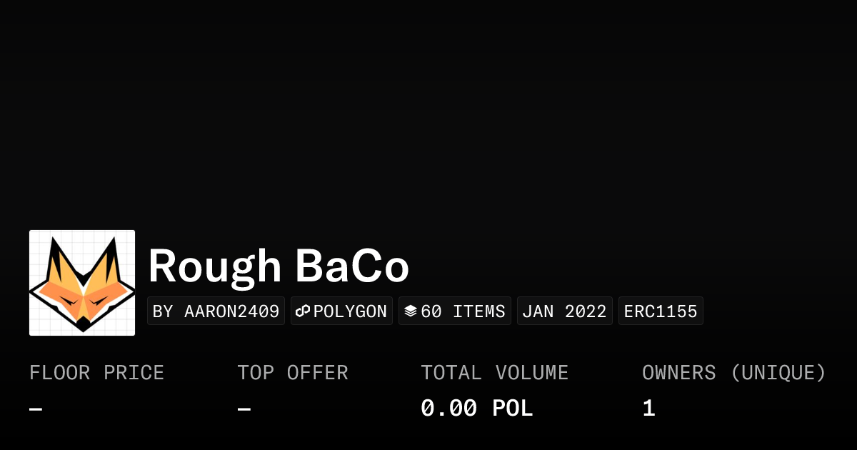 Rough BaCo - Collection | OpenSea