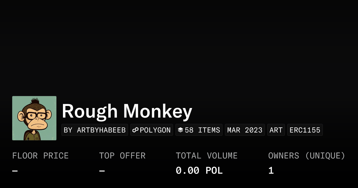 Rough Monkey - Collection | OpenSea
