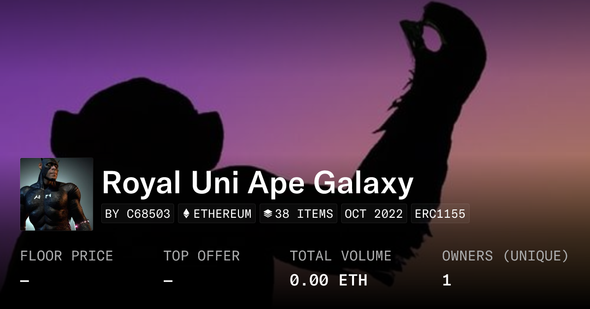 Royal Uni Ape Galaxy - Collection | OpenSea