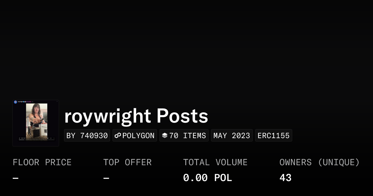 roywright Posts - Collection | OpenSea