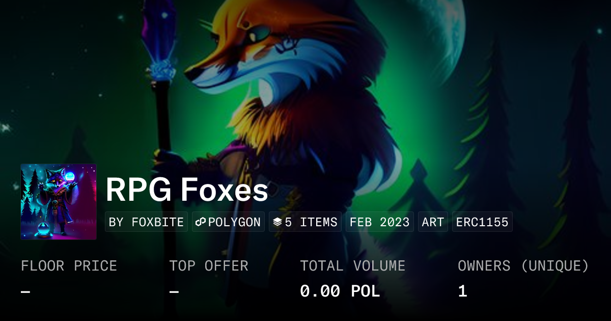 RPG Foxes - Collection | OpenSea