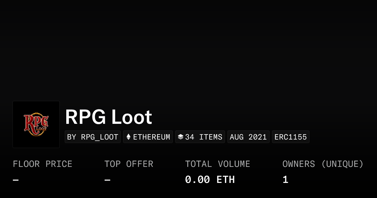 RPG Loot - Collection | OpenSea