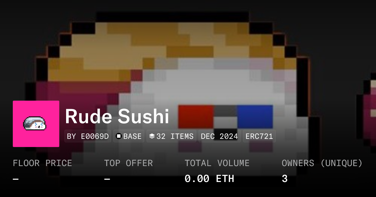 Rude Sushi - Collection | OpenSea