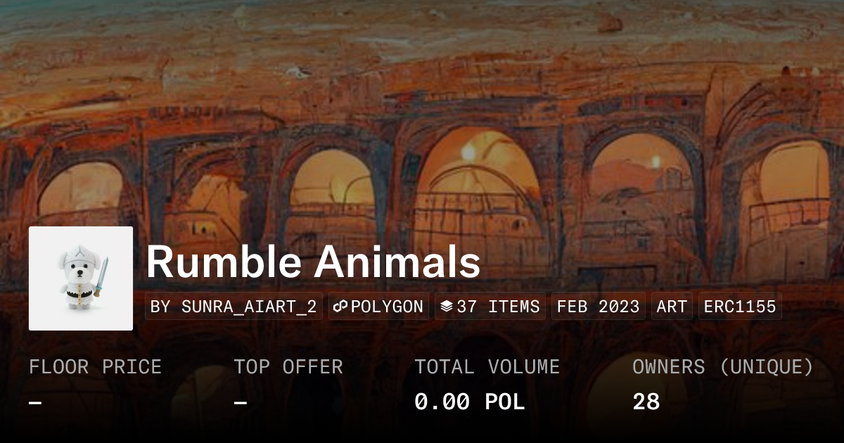 Rumble Animals - Collection | OpenSea