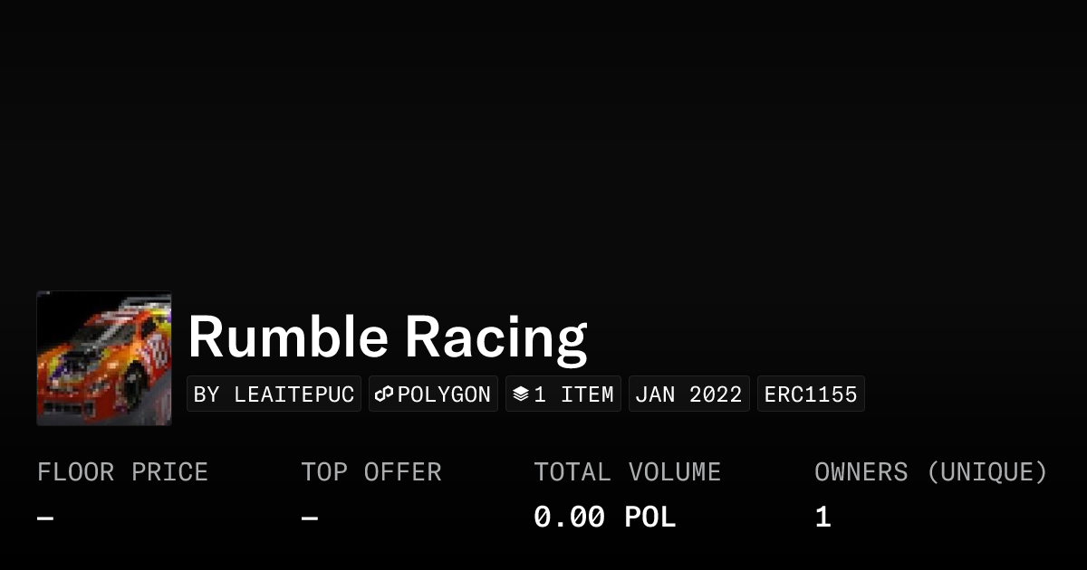 Rumble Racing - Collection | OpenSea