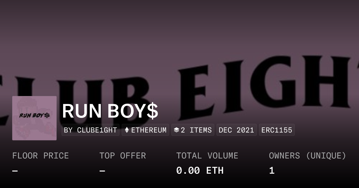 RUN BOY$ - Collection | OpenSea