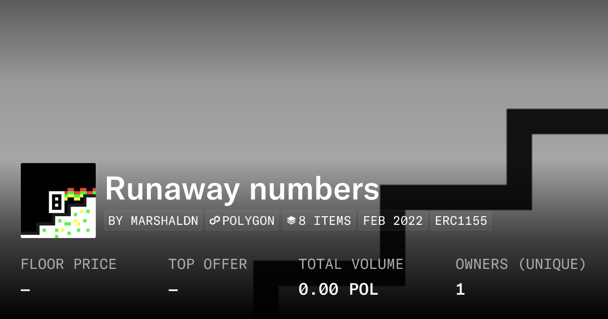 Runaway numbers - Collection | OpenSea