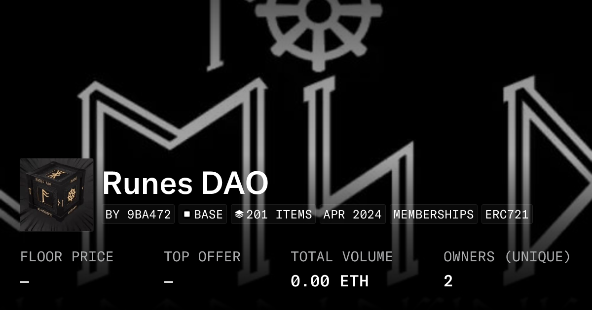 Runes DAO - Collection | OpenSea