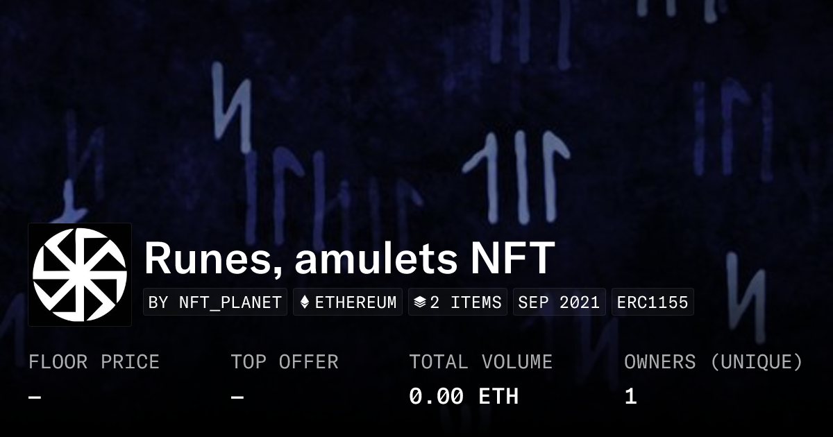 Runes, amulets NFT - Collection | OpenSea