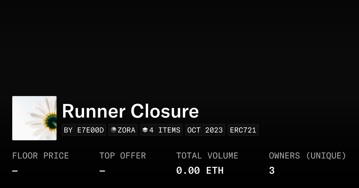 Runner Closure - Collection | OpenSea