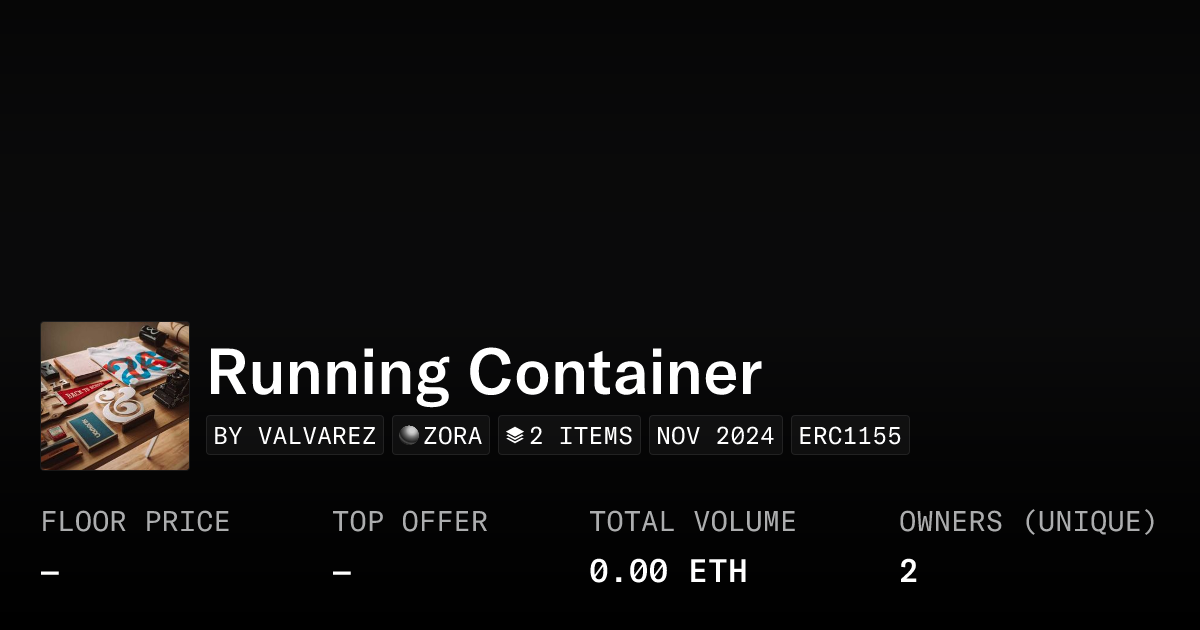 Running Container - Collection | OpenSea