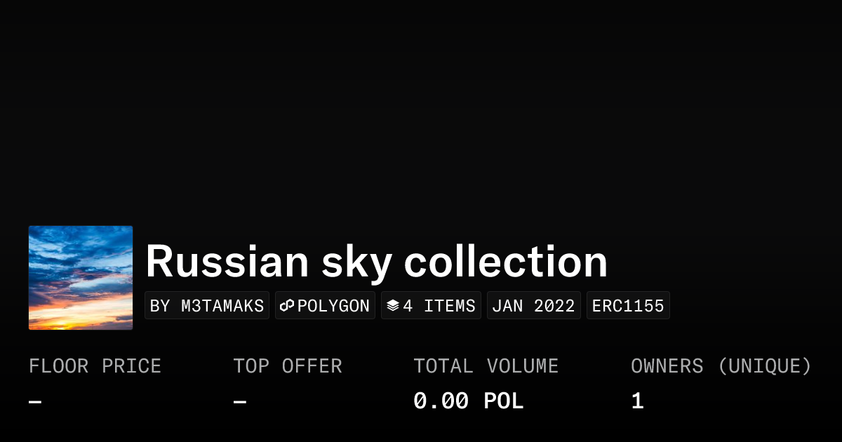 Russian sky collection - Collection | OpenSea