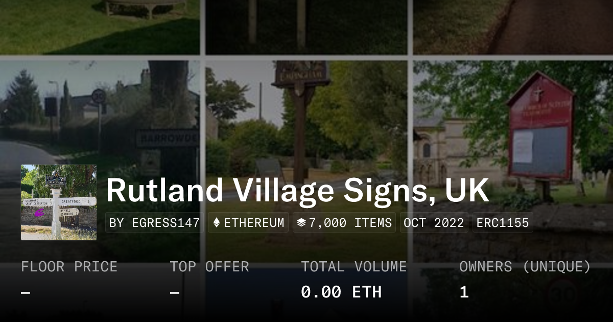 Rutland Village Signs, UK - Collection | OpenSea