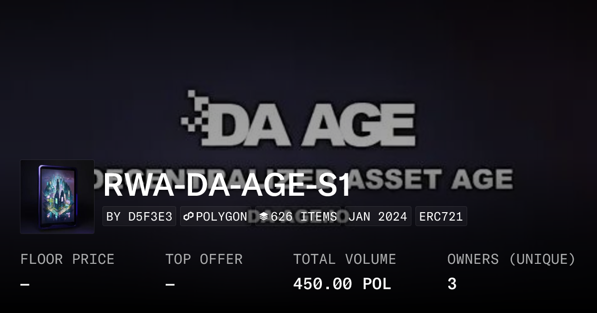 RWA-DA-AGE-S1 - Collection | OpenSea