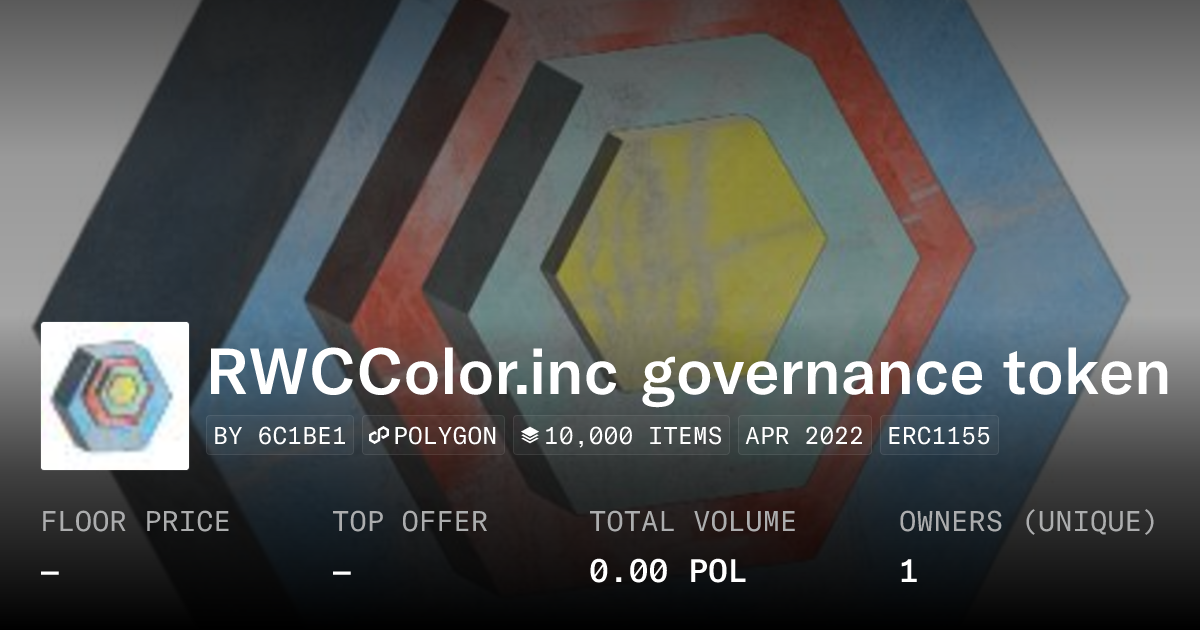 RWCColor.inc governance token - Collection | OpenSea