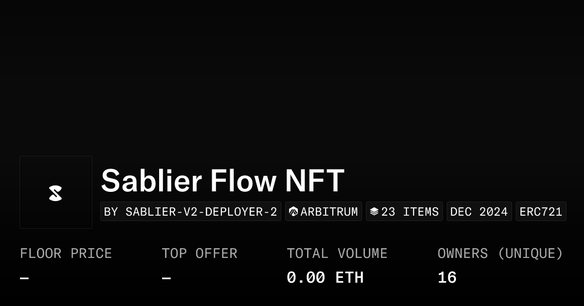 Sablier Flow NFT - Collection | OpenSea