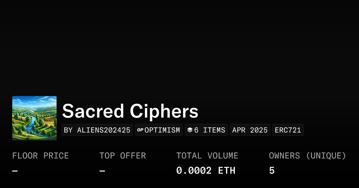 Sacred Ciphers - Collection | OpenSea