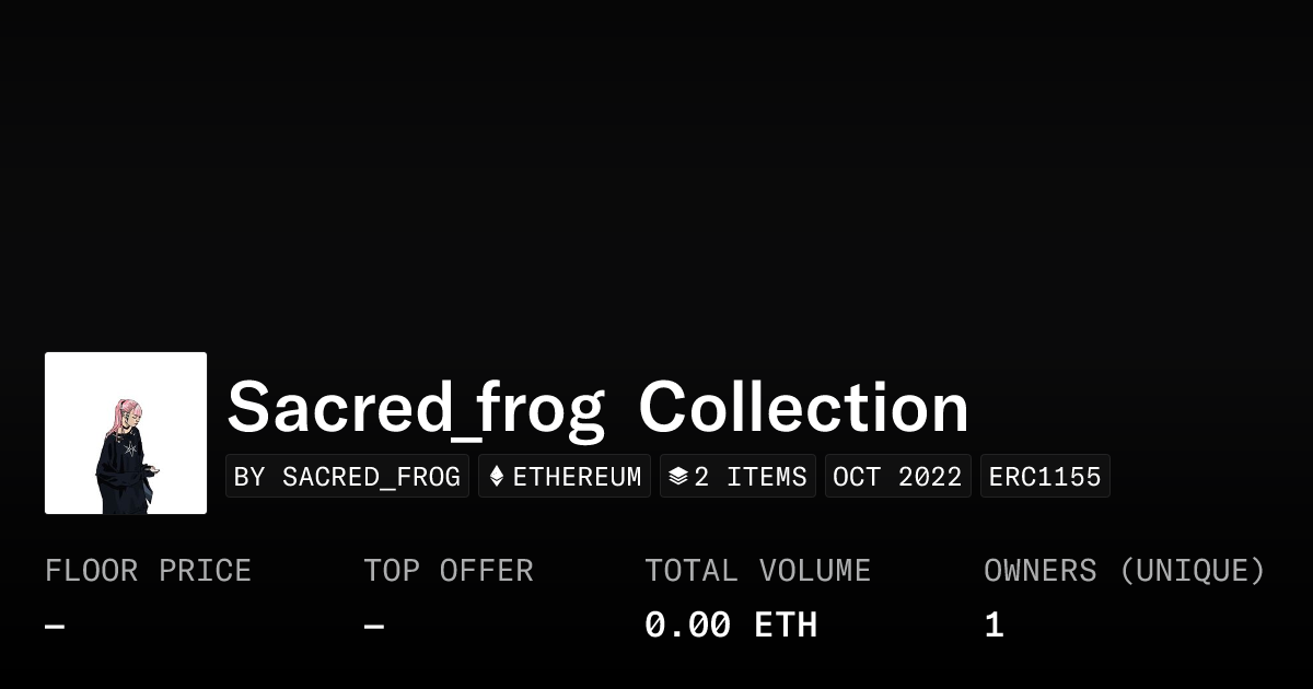 Sacred_frog Collection - Collection | OpenSea