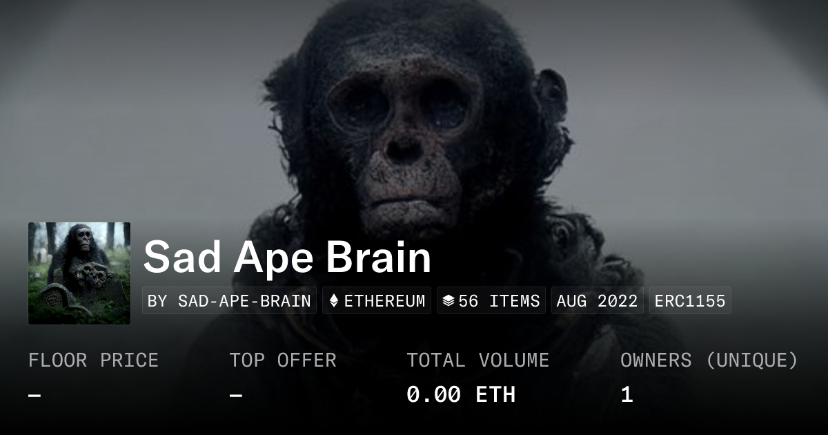 Sad Ape Brain - Collection | OpenSea