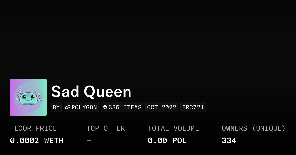 Sad Queen - Collection | OpenSea