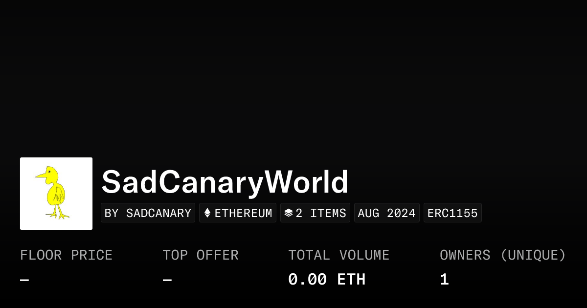 SadCanaryWorld - Collection | OpenSea