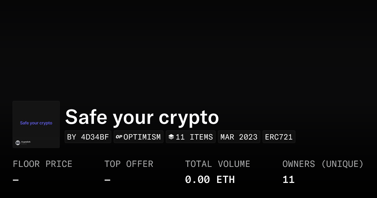 Safe your crypto - Collection | OpenSea