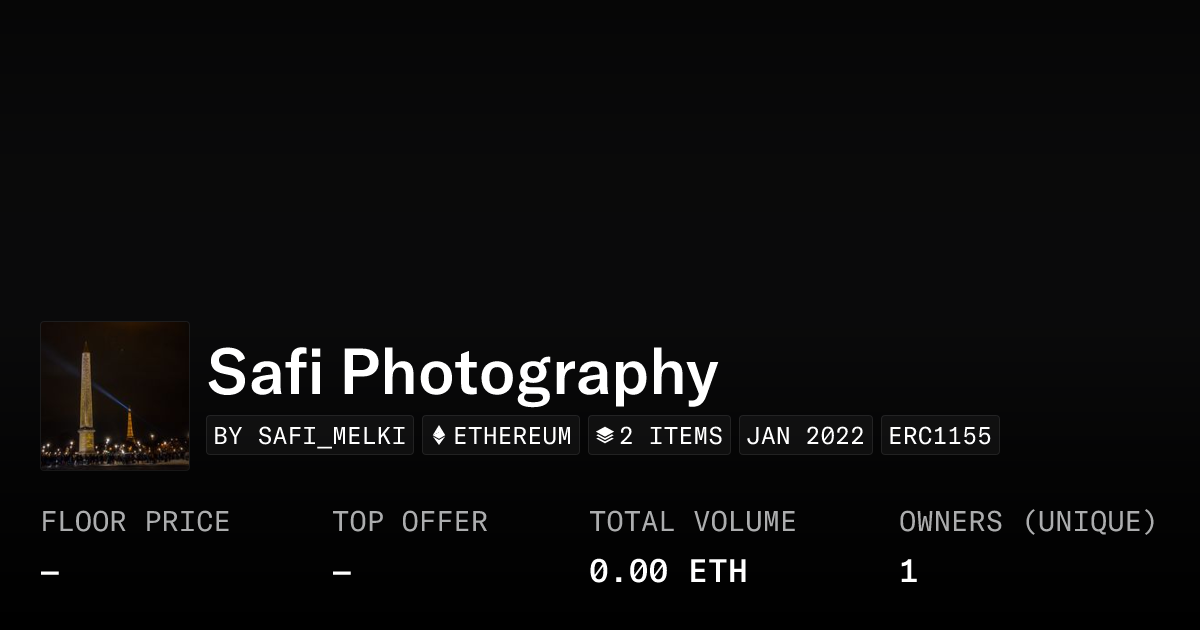 Safi Photography - Collection | OpenSea