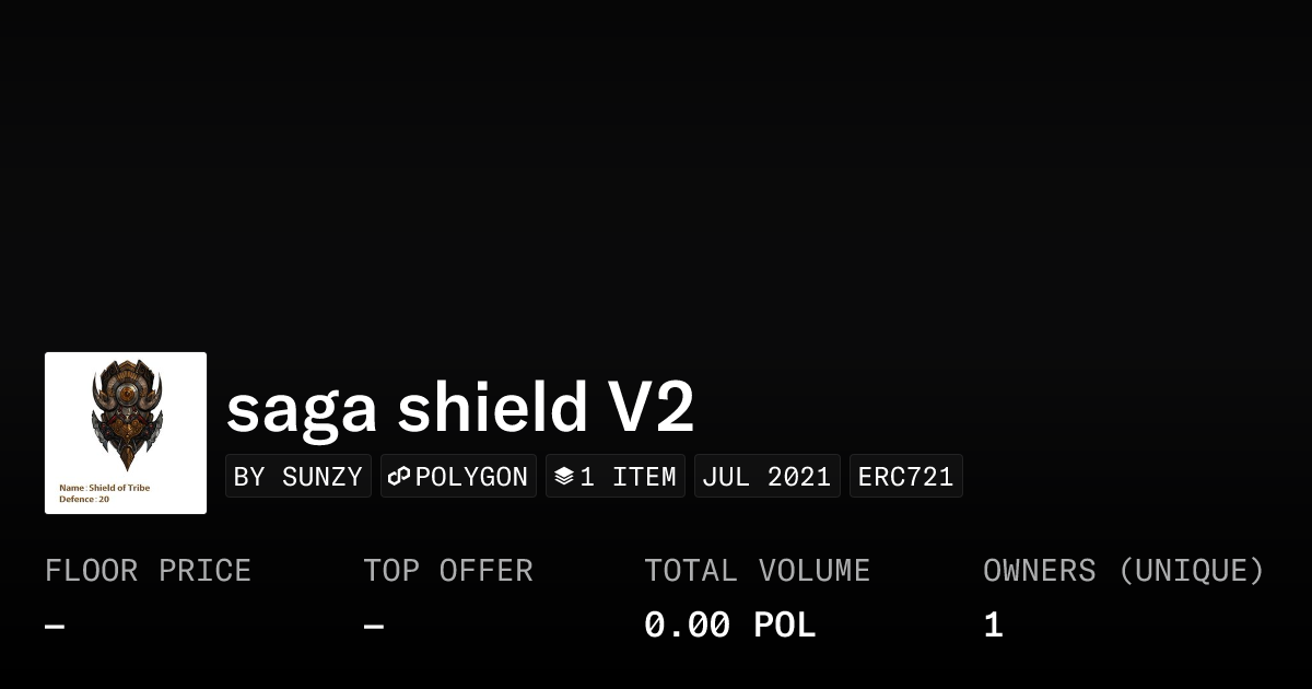 saga shield V2 - Collection | OpenSea