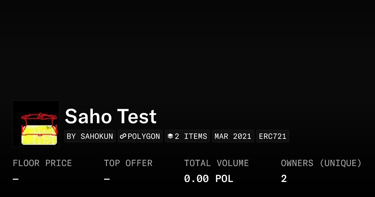 Saho Test - Collection | OpenSea